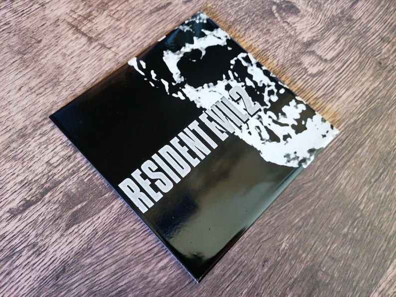 Resident Evil 2 European Cover Art Laser Engraved Tile - Video Game ...