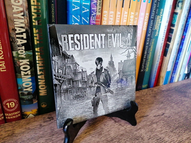 Resident Evil 4 Remake Art Laser Engraved Tile - Video Game Artwork ...