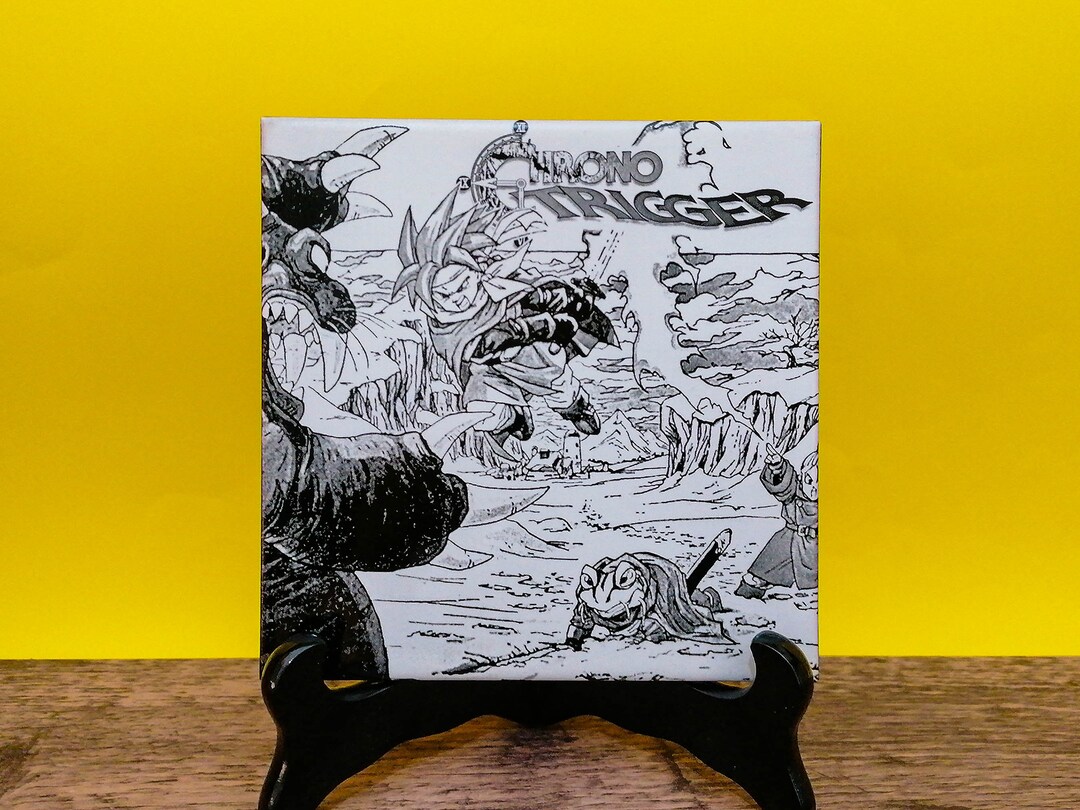 Chrono Trigger Cover Artwork Laser Engraved Tile - Video Game Artwork ...
