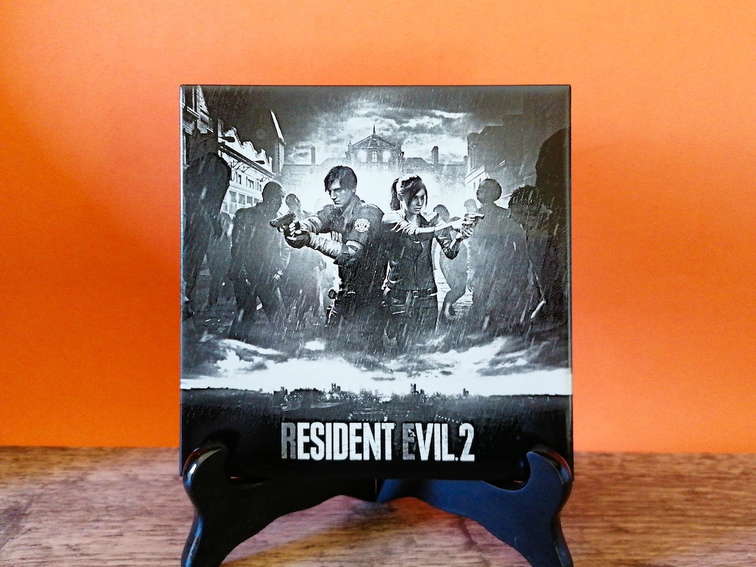 Resident Evil 2 Remake Cover Art Laser Engraved Tile - Video Game ...