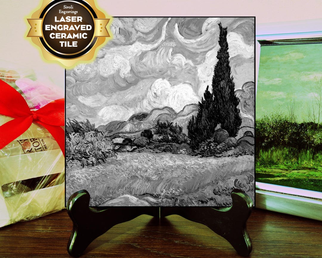 Wheat Field With Cypresses by Vincent Van Gogh Vintage Painting Laser ...
