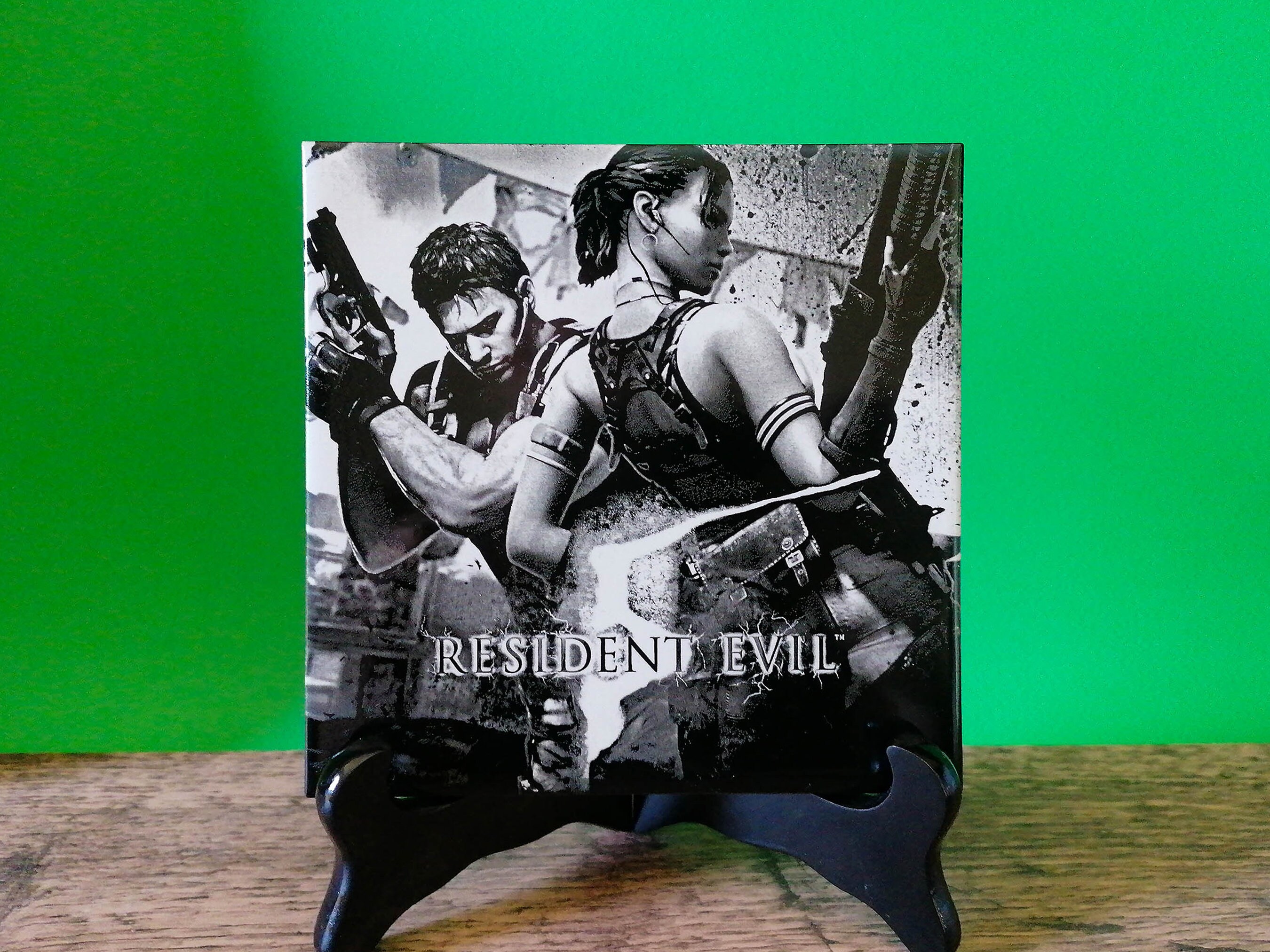 Resident Evil 5 Chris & Sheva Cover Art Laser Engraved Tile - Video ...