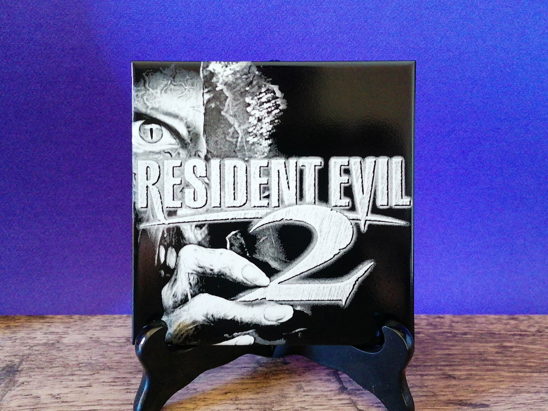 Resident Evil 2 US Cover Art Laser Engraved Tile - Video Game Artwork ...