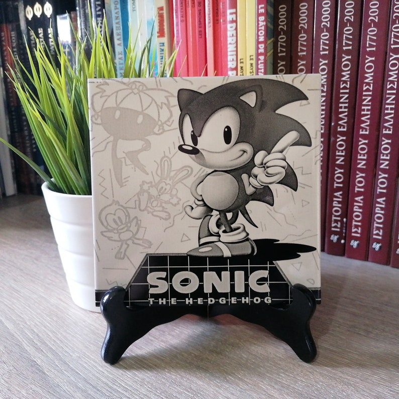 Sonic the Hedgehog Laser Engraved Tile European 1991 Cover - Etsy