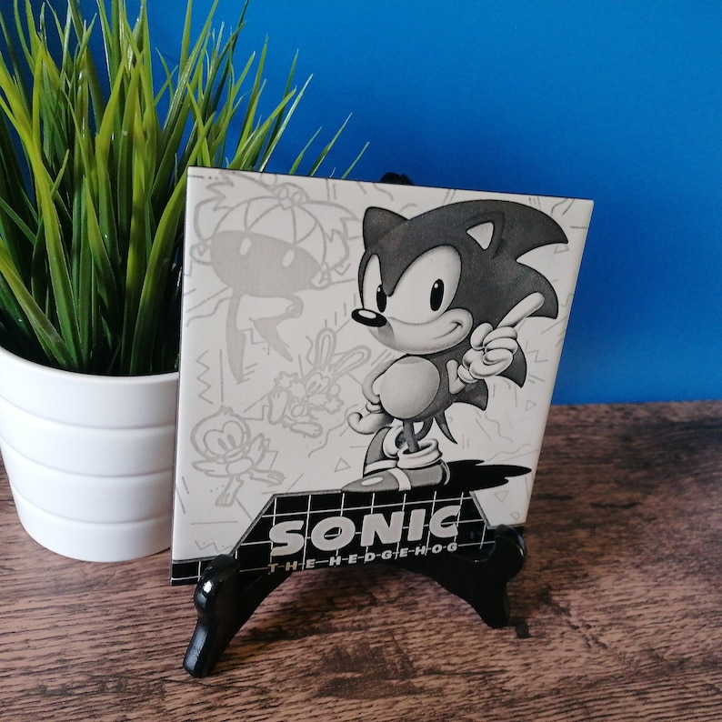Sonic the Hedgehog Laser Engraved Tile European 1991 Cover - Etsy