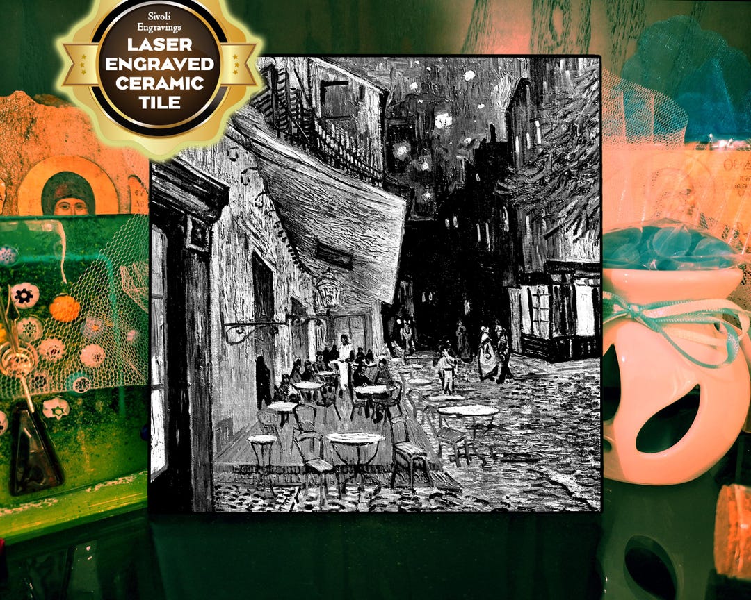 Café Terrace at Night by Vincent Van Gogh Classical Village Painting ...