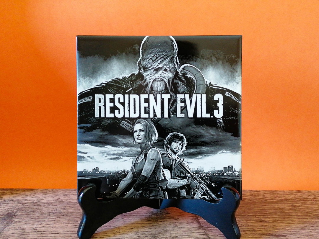 Resident Evil 3 Remake Cover Art Laser Engraved Tile - Video Game ...