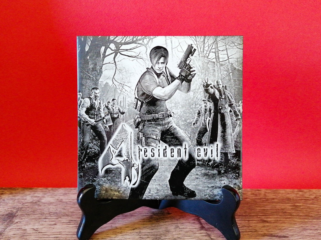 Resident Evil 4 Cover Art Laser Engraved Tile - Video Game Artwork ...