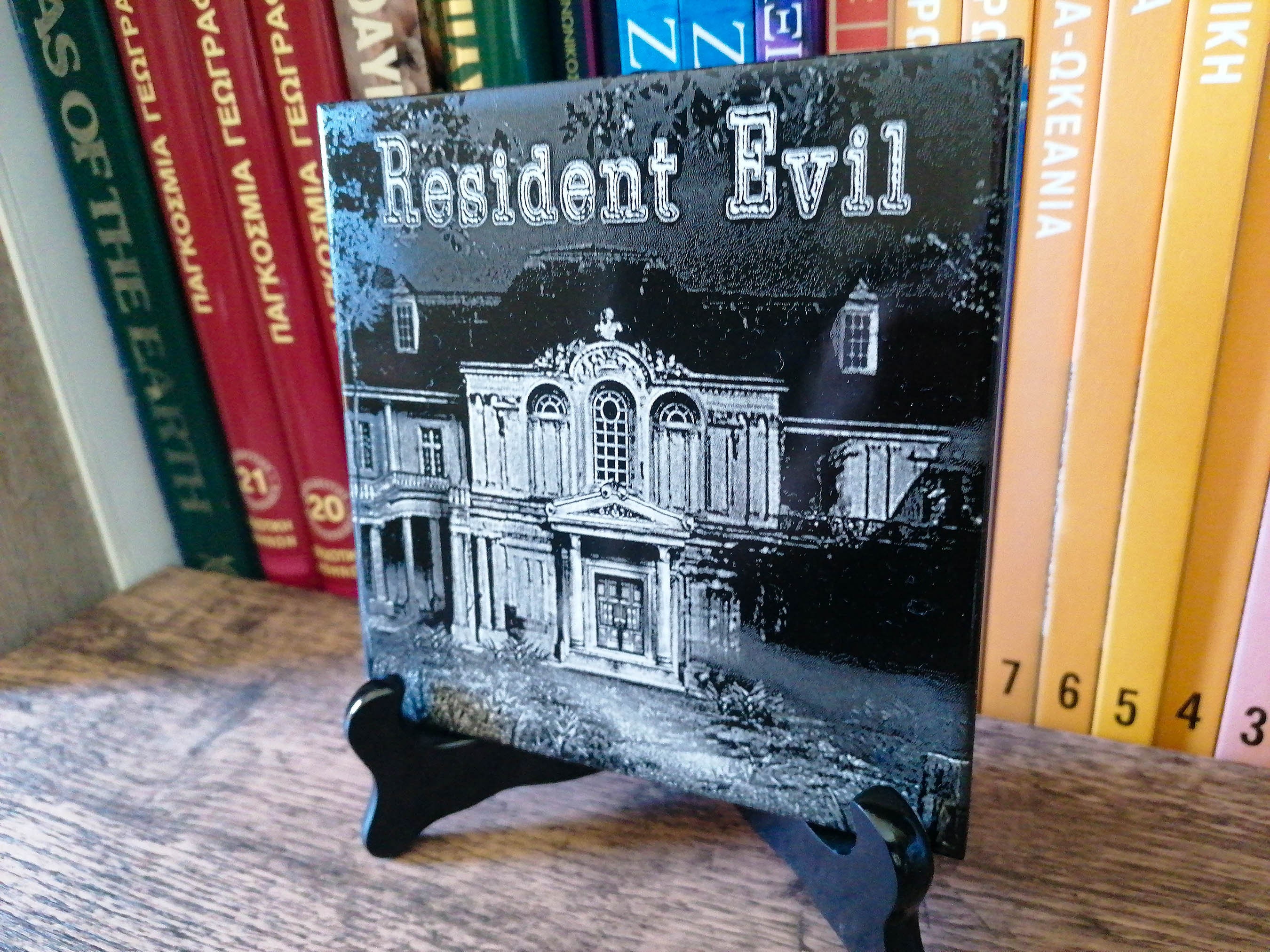 Resident Evil Spencer Mansion Laser Engraved Tile - Video Game Artwork ...