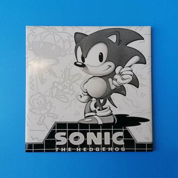 Sonic the Hedgehog Laser Engraved Tile European 1991 Cover - Etsy