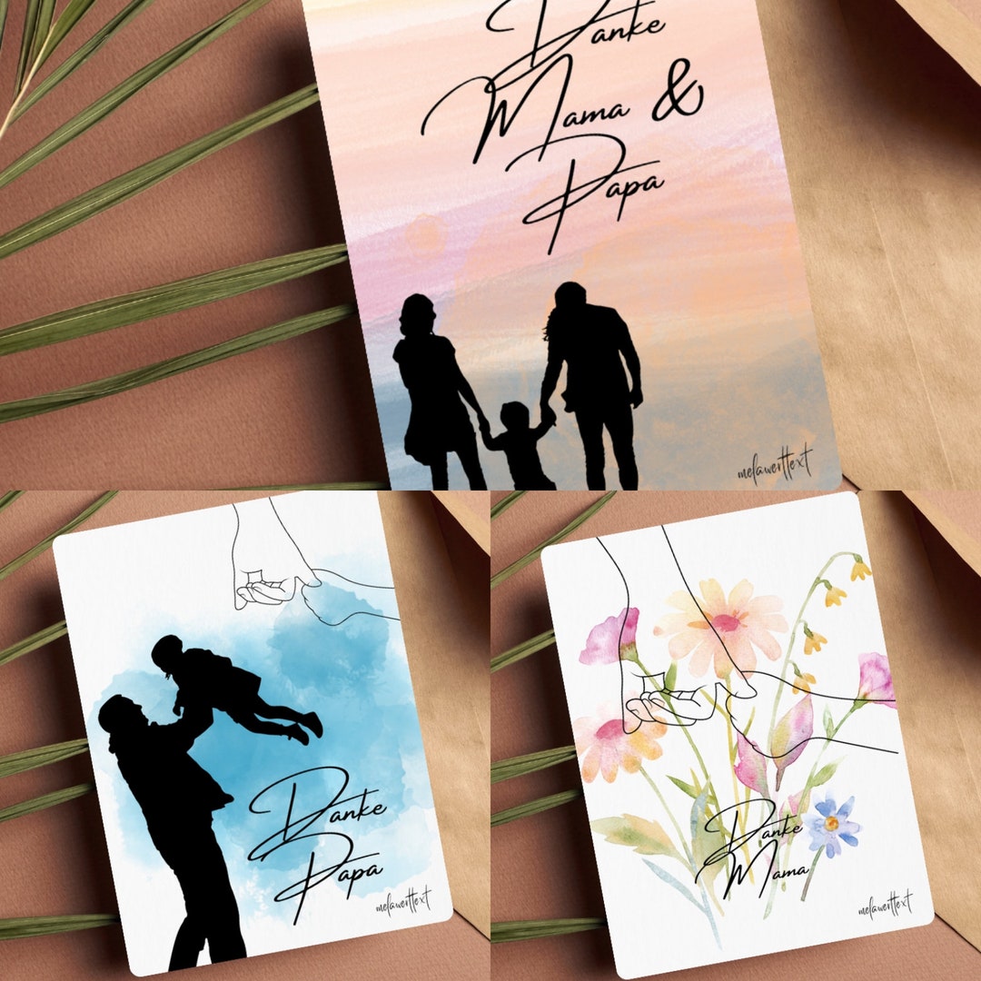 Postcard Thank You Mom and Dad Mother's Day Father's Day Parents' Day ...