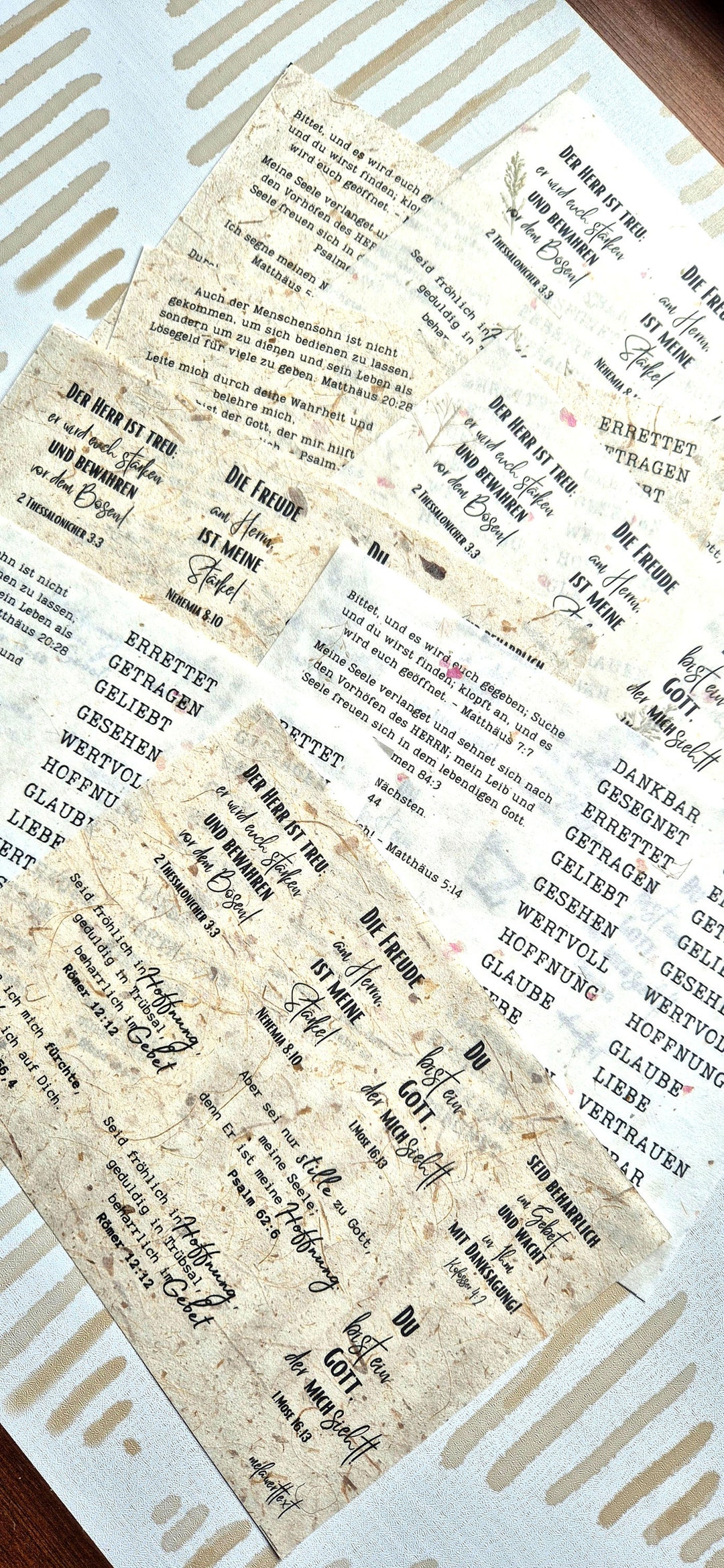Handmade Paper With Bible Verses for Bibleartjournaling Scrapbocking ...