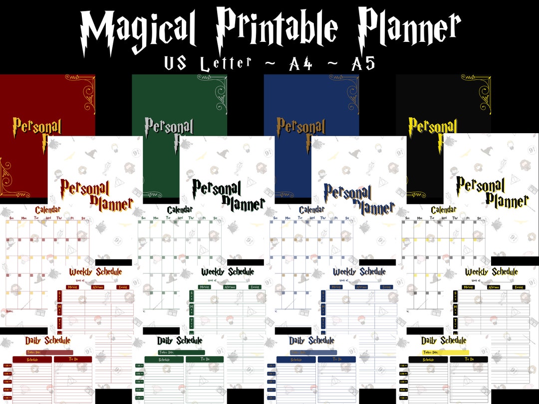 Magical Printable Planner Collection | Aesthetic Planner Pages | Daily ...