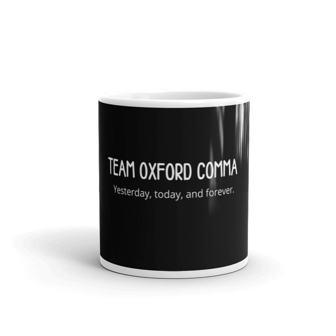 Team Oxford Comma - Black Mug - Etsy