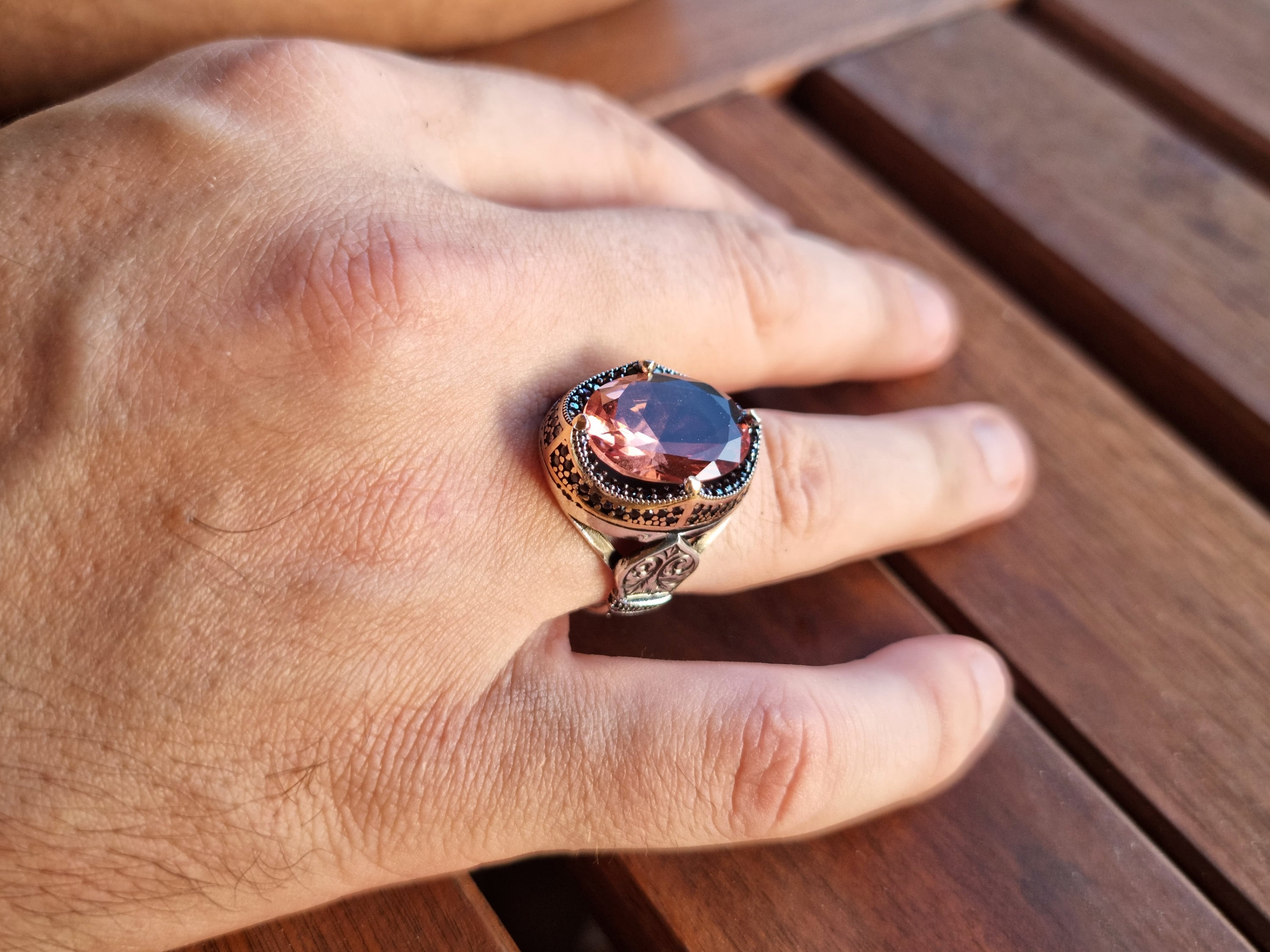 Zultanite Stone Silver Ringcolour-changing Stone Sultanite - Etsy