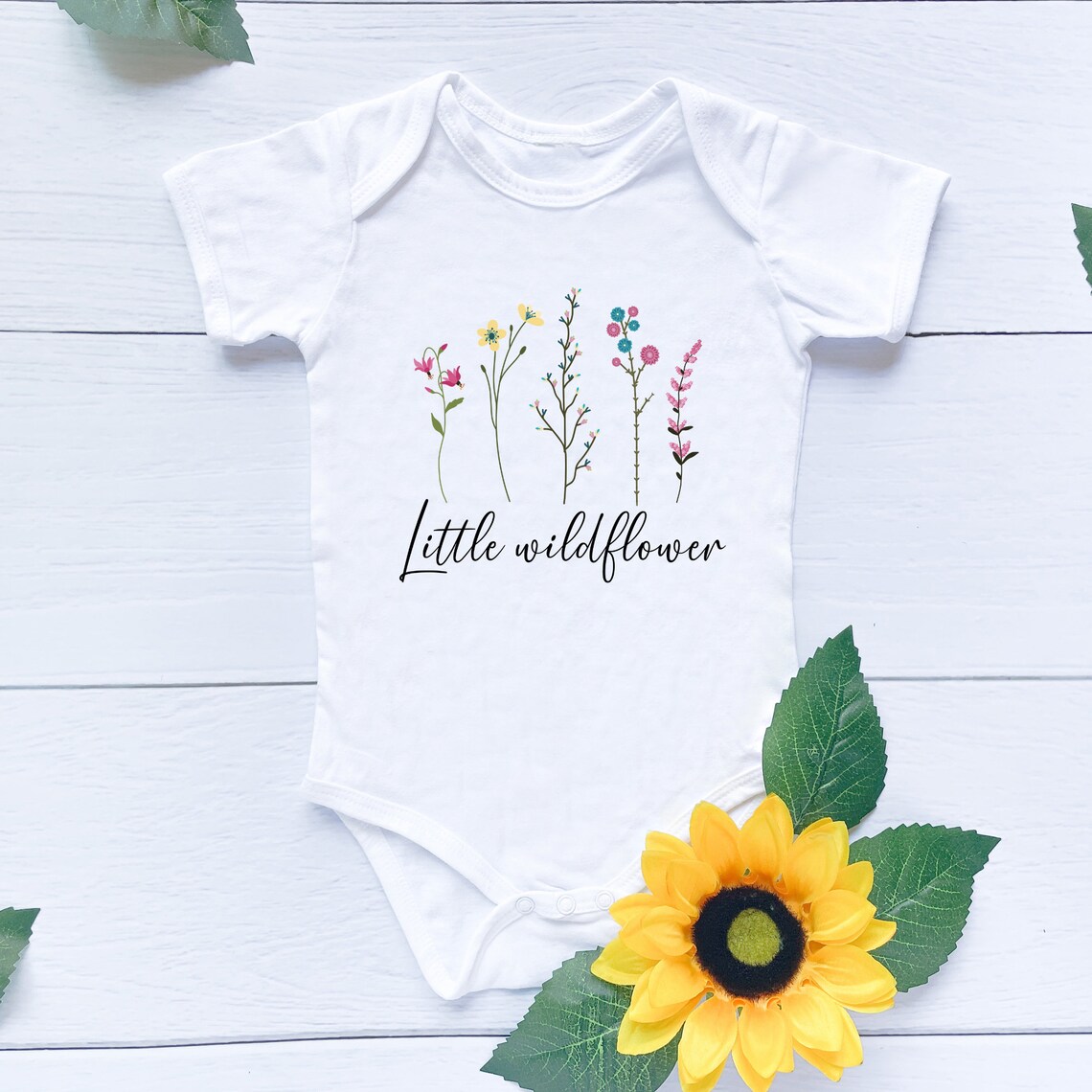 Little Wild Flower Baby Onesie®, Wildflower Baby Onesie®, Baby ...