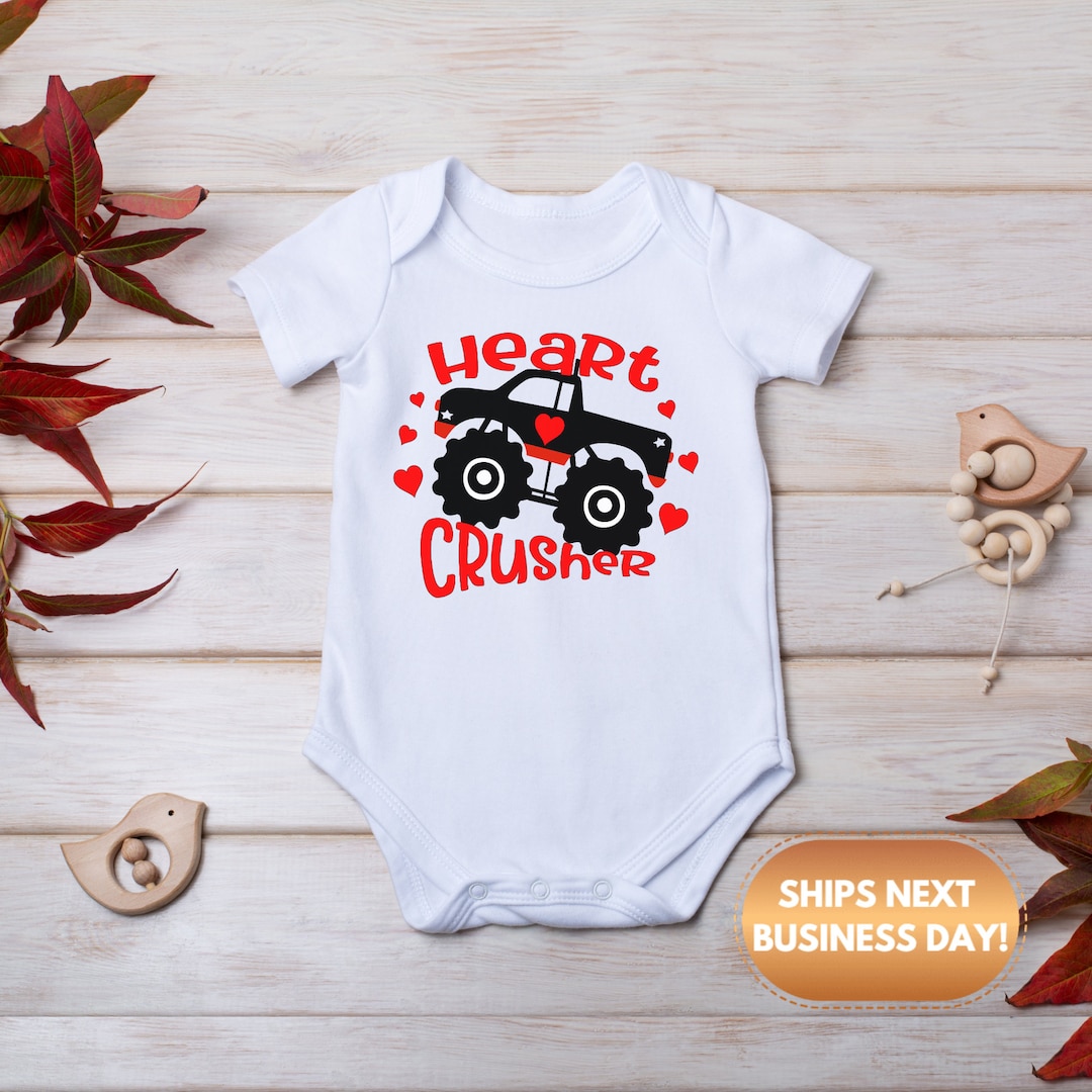 Heart Crusher Baby Onesie® Valentines Day Baby Onesie® - Etsy