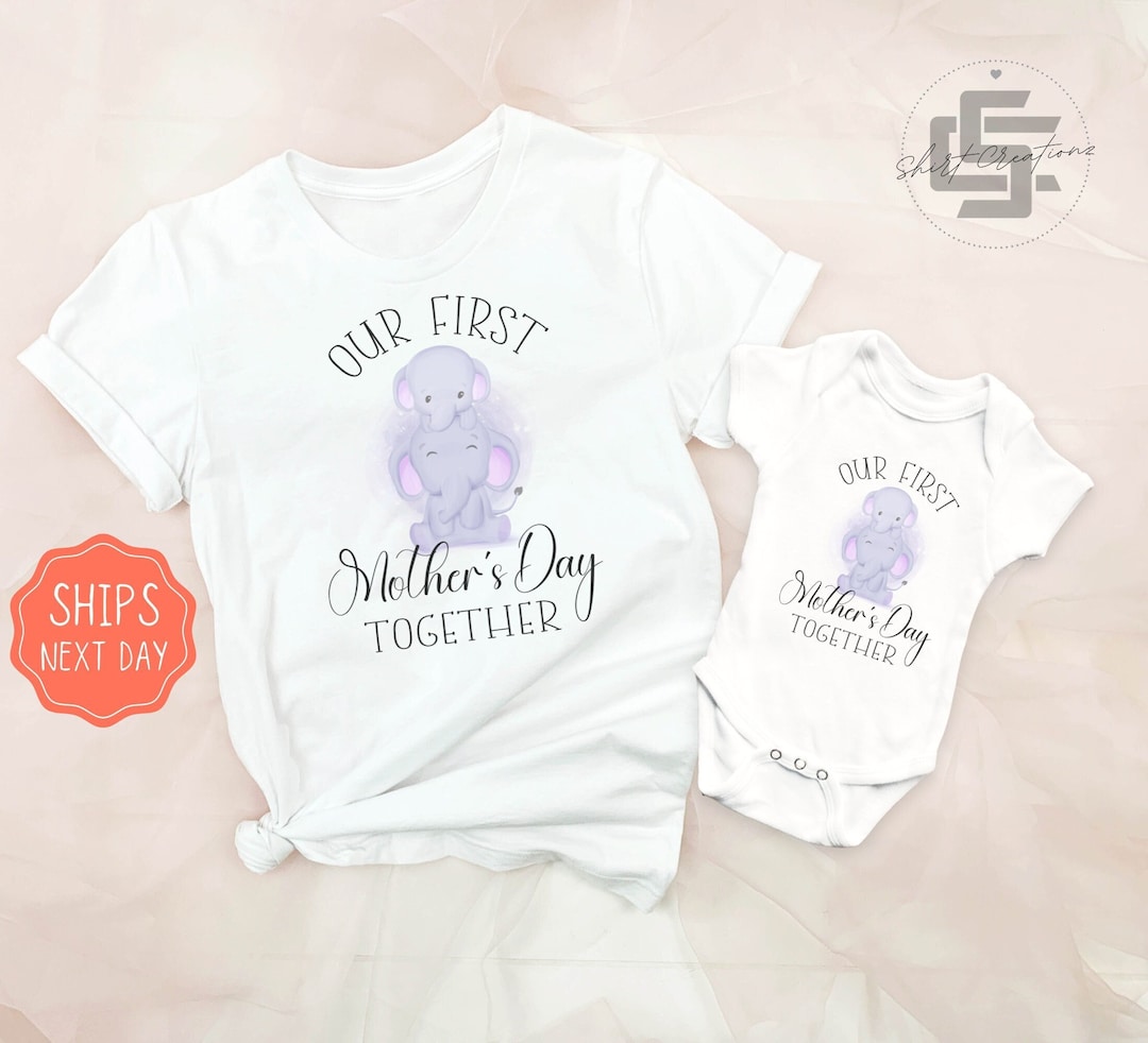 Our First Mothers Day Matching Onesie® and Shirt, First Mother's Day ...