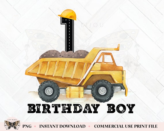 1st Birthday Construction PNG Construction PNG First - Etsy