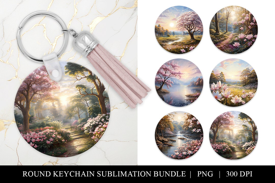 Round Sublimation Design, Key Ring Designs, Car Coaster Designs, Key ...