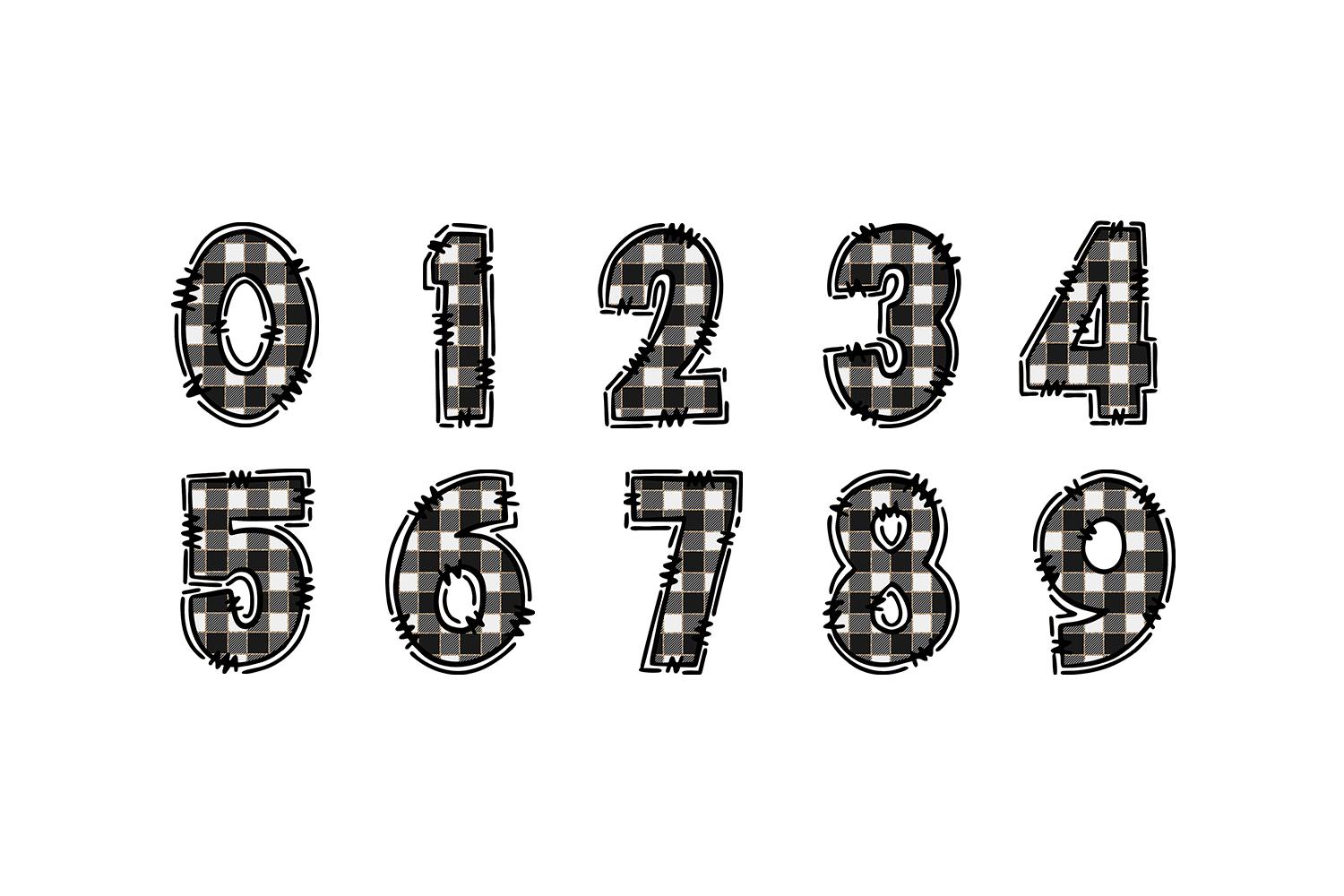 Buffalo Plaid Doodle Alphabet PNG: Hand-drawn Farmhouse Font (digital ...