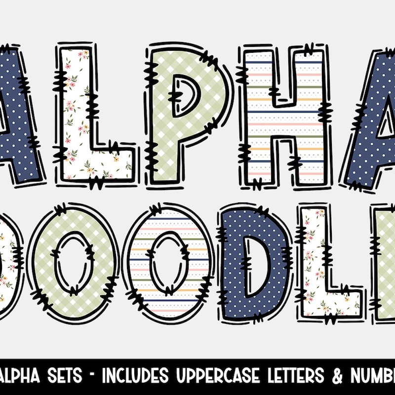 Doodle Alpha - Etsy