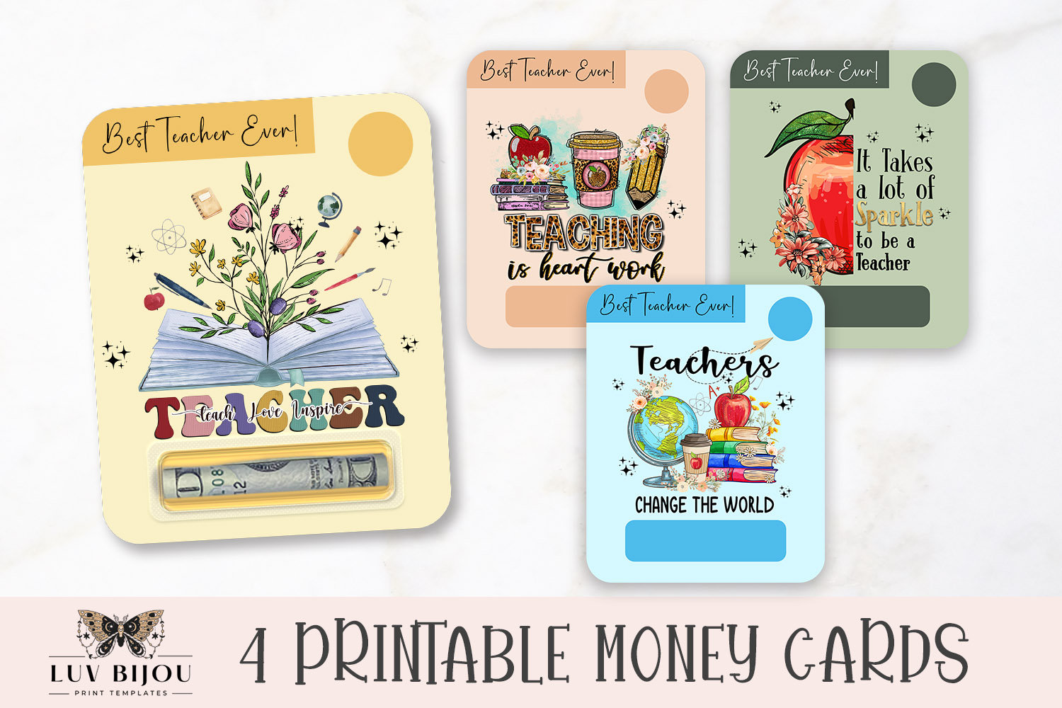 Teacher Printable Money Card Teacher Money Card Holders - Etsy Canada
