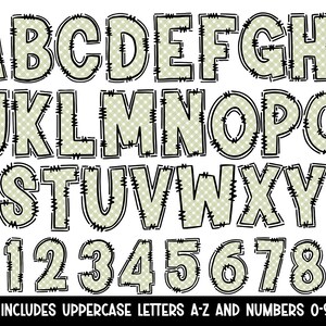 Patterned Doodle Alphabet PNG, Polka Dot Alphabet Letters PNG Bundle ...