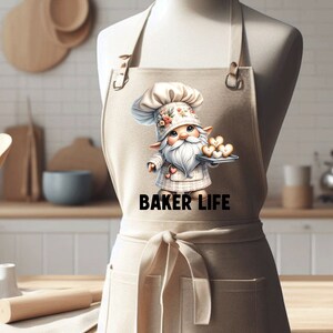 Baker Life PNG, Chef Gnome Clipart, Heart Cookies PNG Download ...