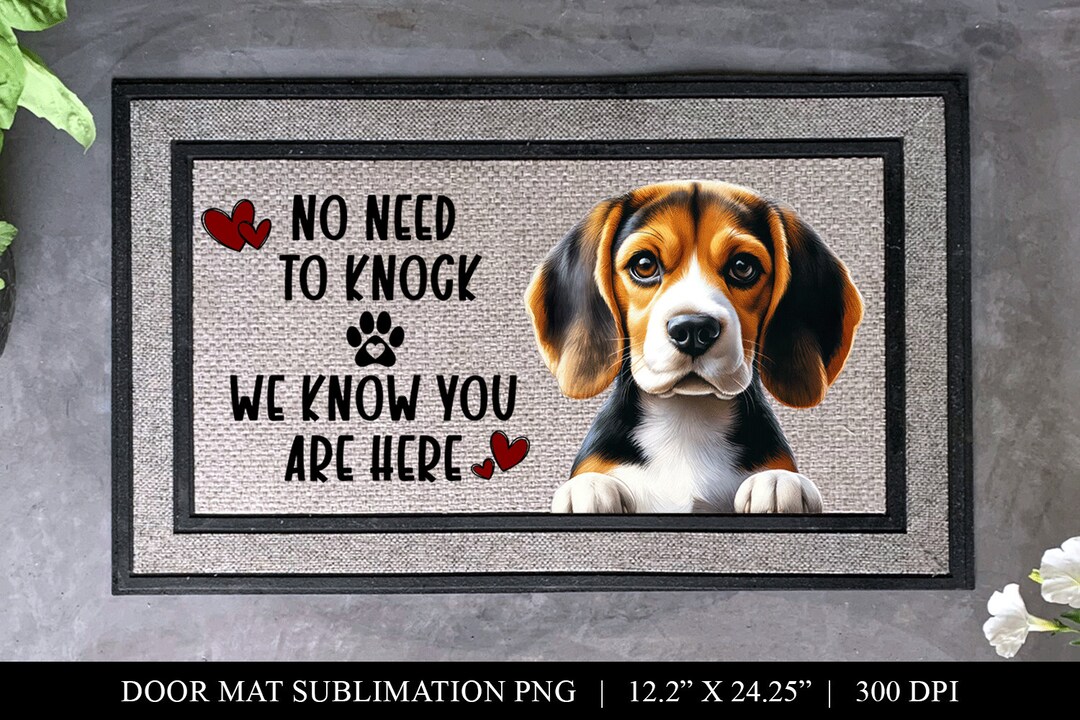 Beagle Welcome Door Mat Digital Design, Dog Lover Home Decor PNG, No ...