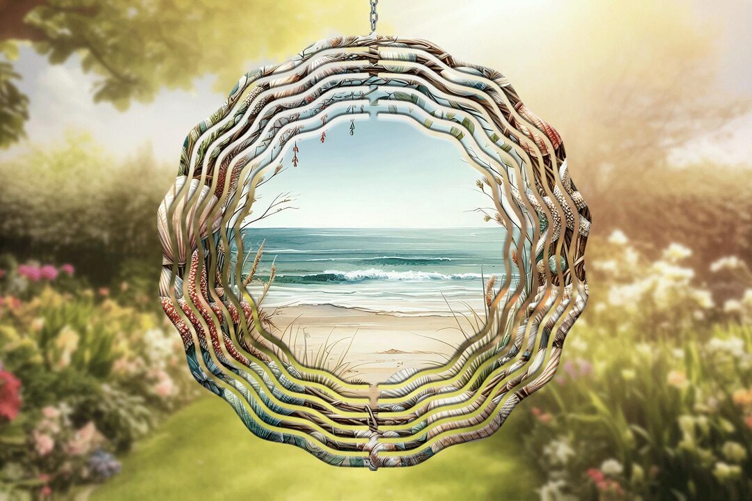 Beach Life Wind Spinner PNG, Ocean View Wind Spinner Sublimation ...