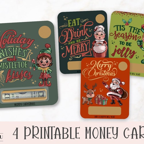 Christmas Money Card PNG Bundle - Etsy