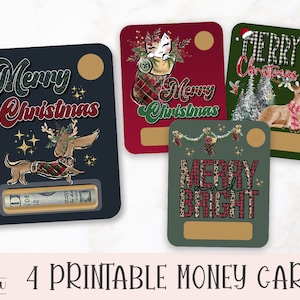 Christmas Money Card Bundle, Cute Christmas Cash Gift Card Holders ...