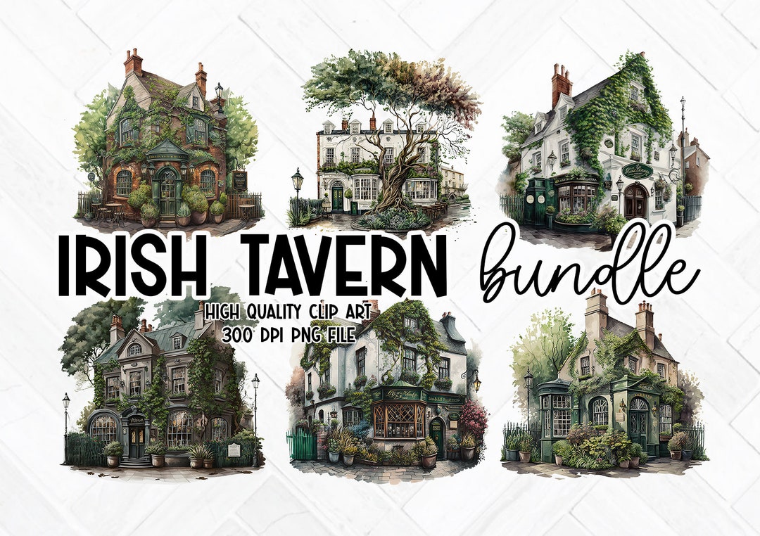 Irish Tavern Clipart, Beautiful Irish Pub Printable Images, Whimsical ...