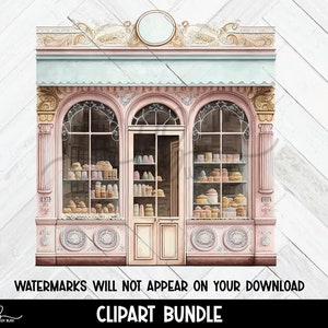 Watercolor Bakery Clipart | Cute Baking Shop Clipart | Food Clipart ...