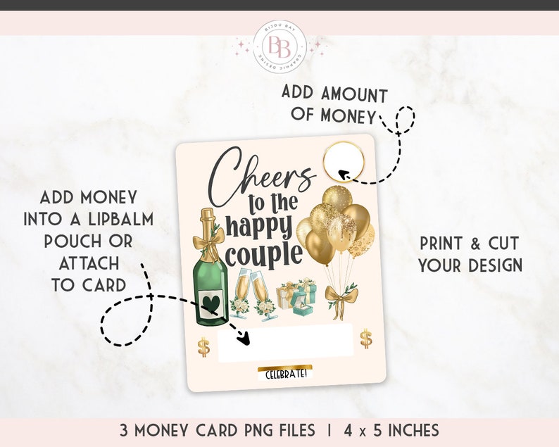 Printable Wedding Money Card Holder Bundle (PNG Files) - Etsy