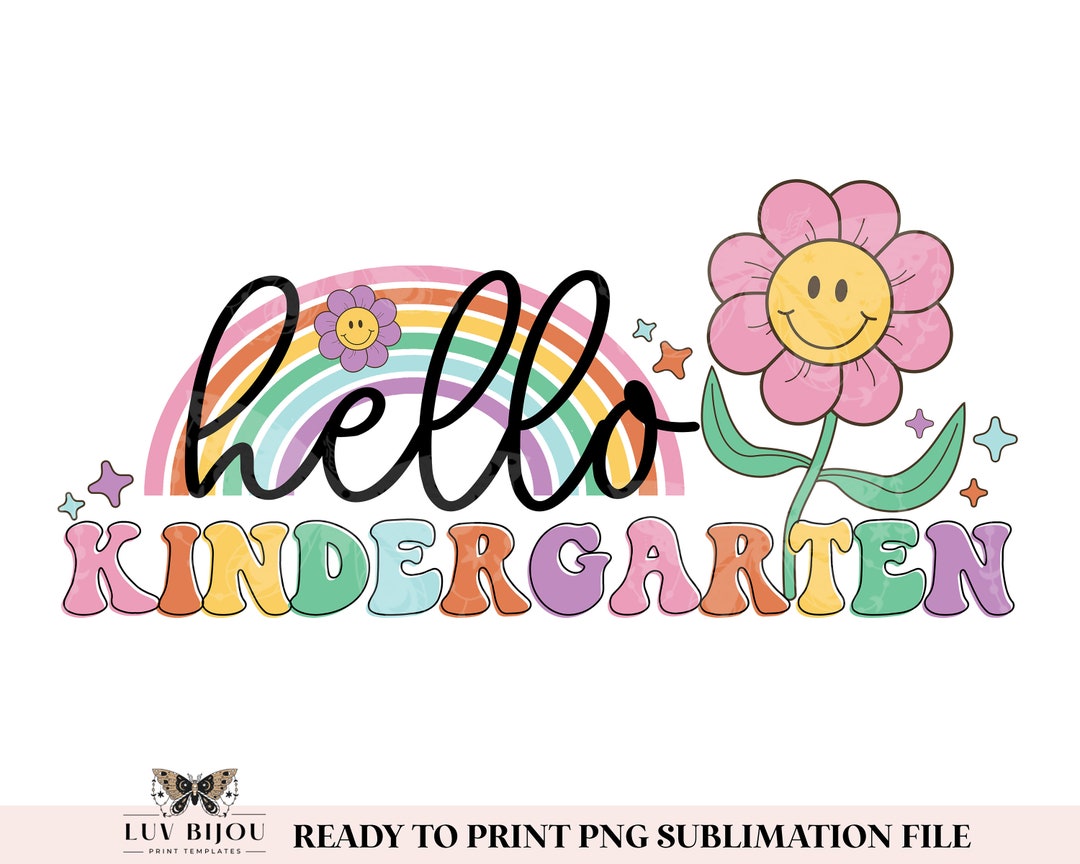 Kindergarten PNG, Cute Trending Pastel Rainbow School Sublimation ...