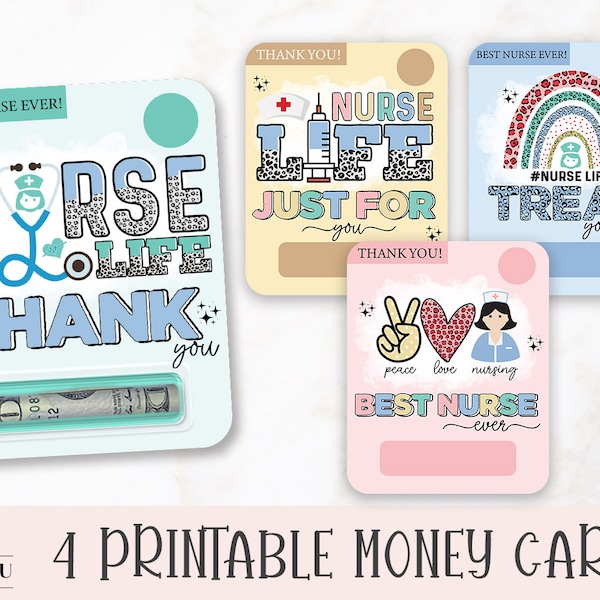 Nurse Money Cards - Etsy