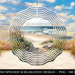 Beach Wind Spinner PNG for Sublimation Ocean Seascape - Etsy