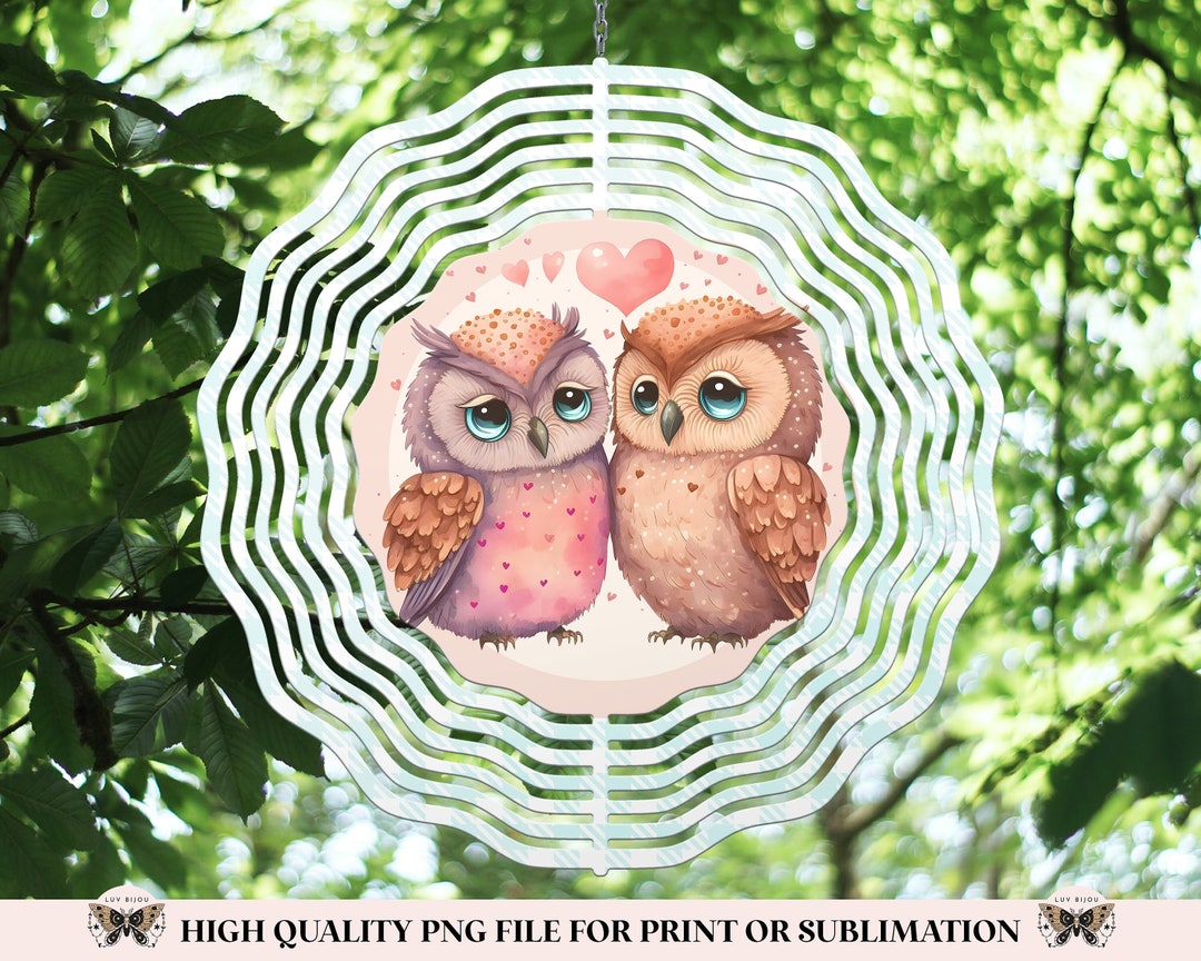 Owl Wind Spinner PNG Design for Sublimation Woodland Animal - Etsy