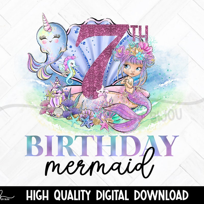 Mermaid Number 7 - Etsy