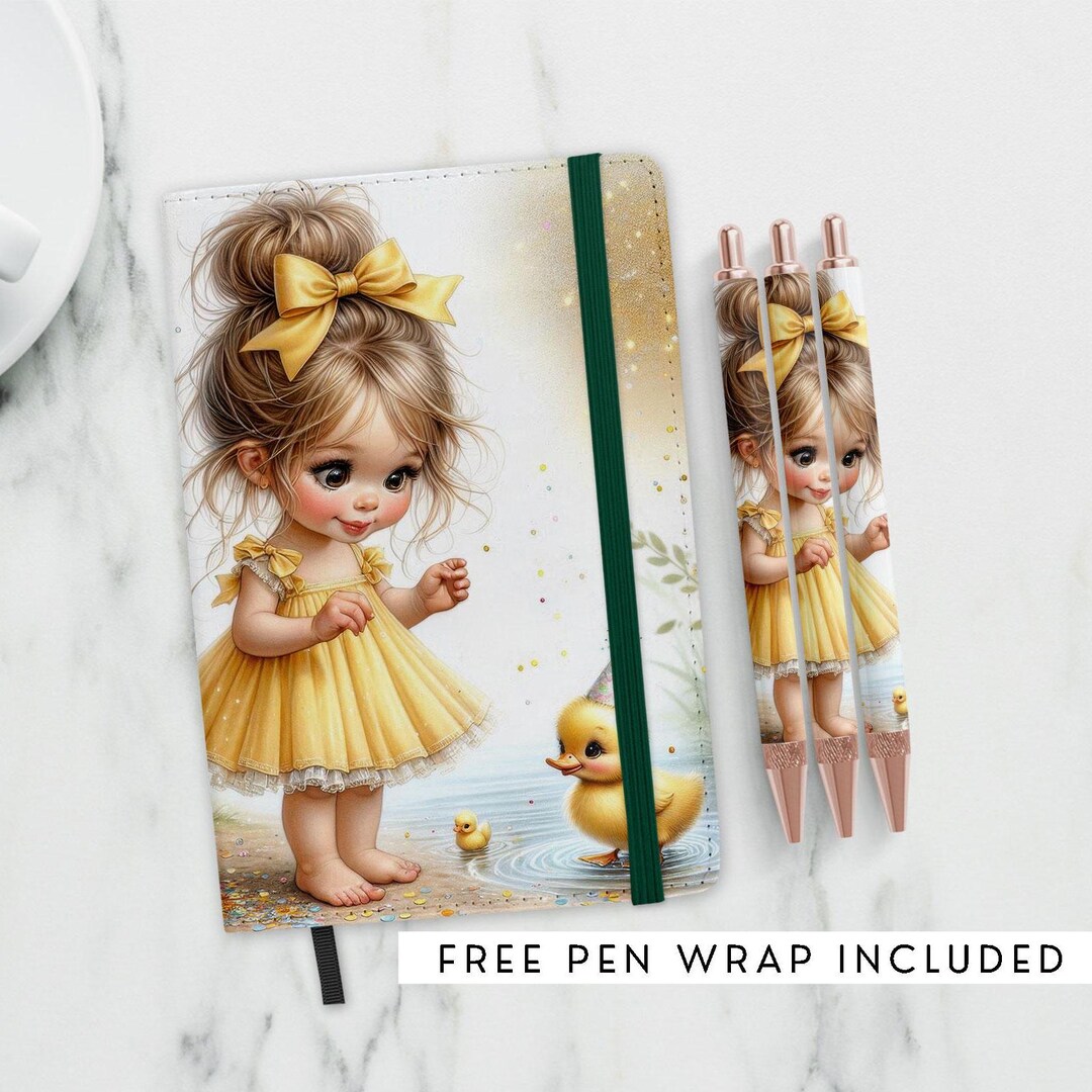 Girl and Duck Journal Cover Design: Printable PNG (digital Download) - Etsy