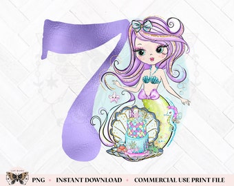 Watercolor Mermaid PNG Mermaid Png Mermaid Clipart - Etsy
