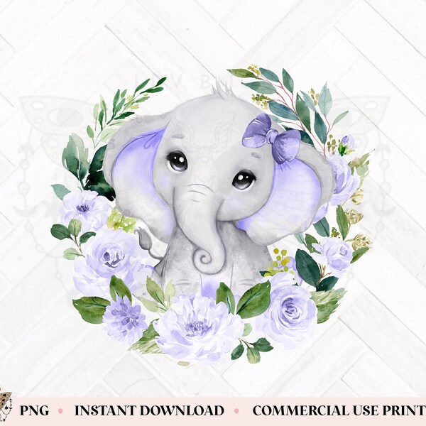 Purple Elephant Baby - Etsy