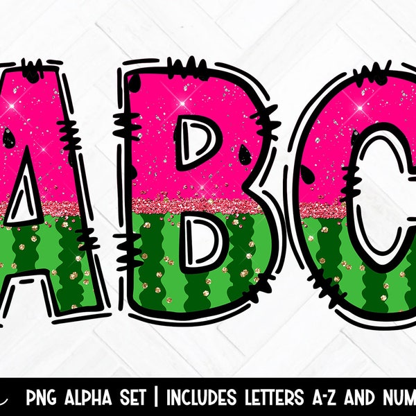 Watermelon Alphabet Png - Etsy