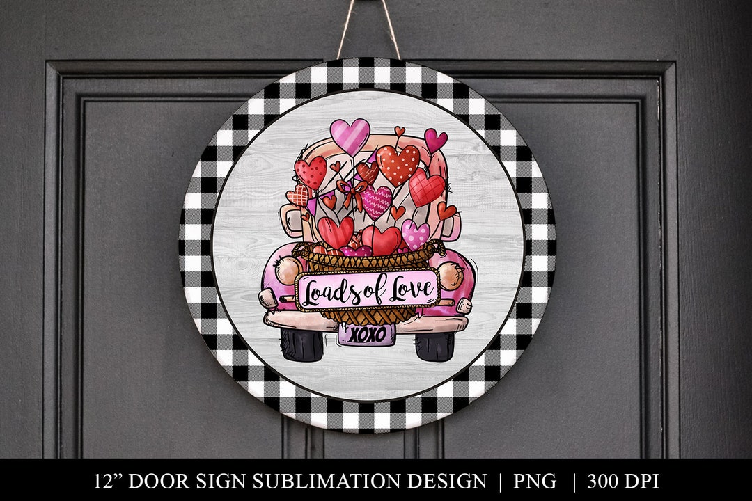 Love Truck Valentine Door Sign: PNG Clipart (digital Download) - Etsy
