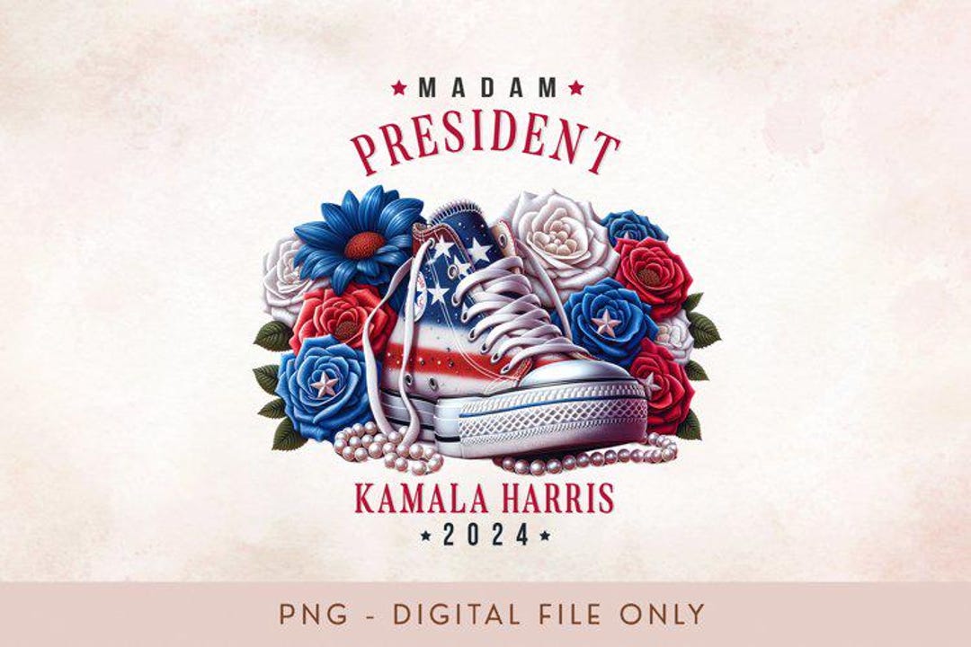 Kamala Harris PNG, Madam President 2024 Transparent Sublimation Design ...