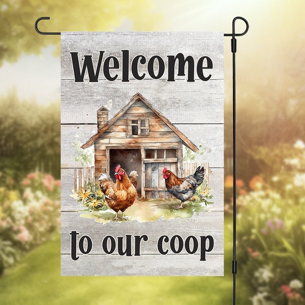 Welcome to Our Coop Flags - Etsy