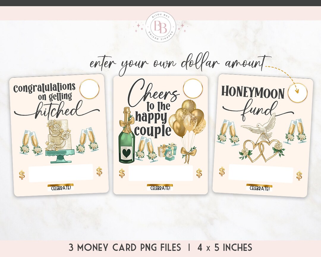 Printable Wedding Money Card Holder Bundle (PNG Files) - Etsy