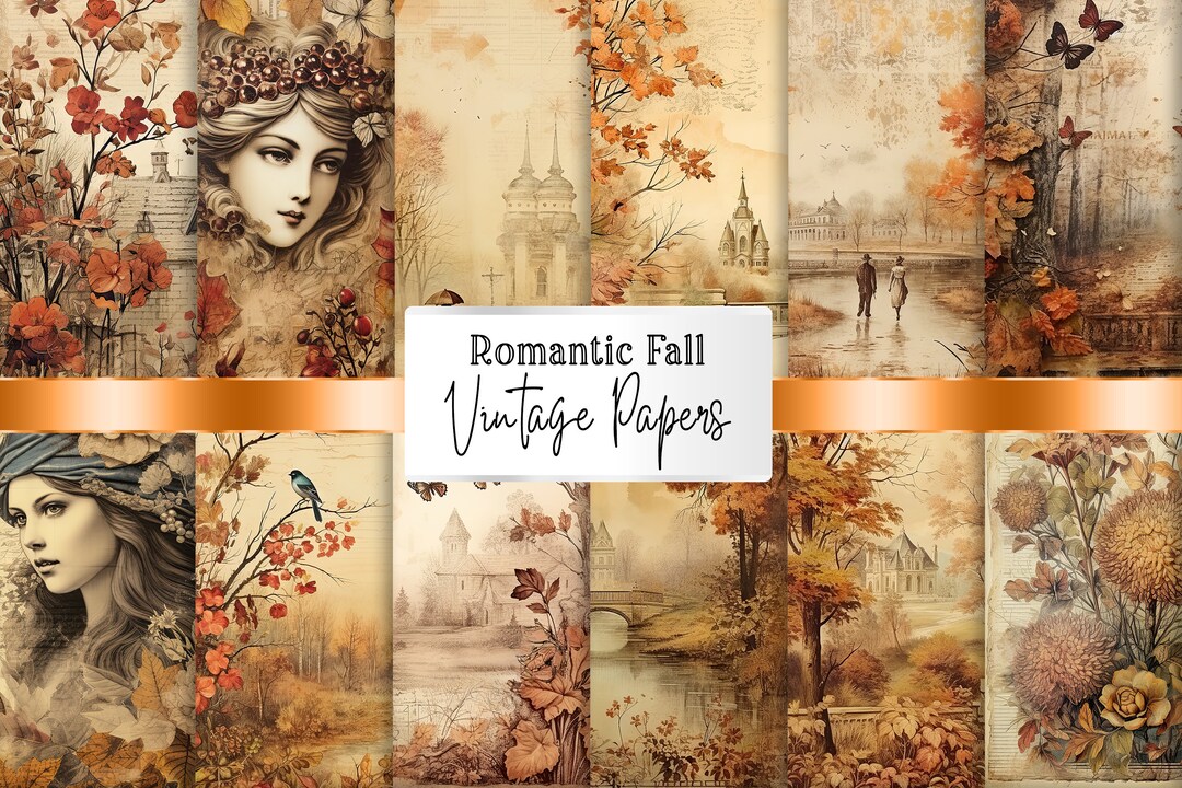 Autumn Digital Paper, Fall Scrapbook Paper, Thanksgiving Background ...